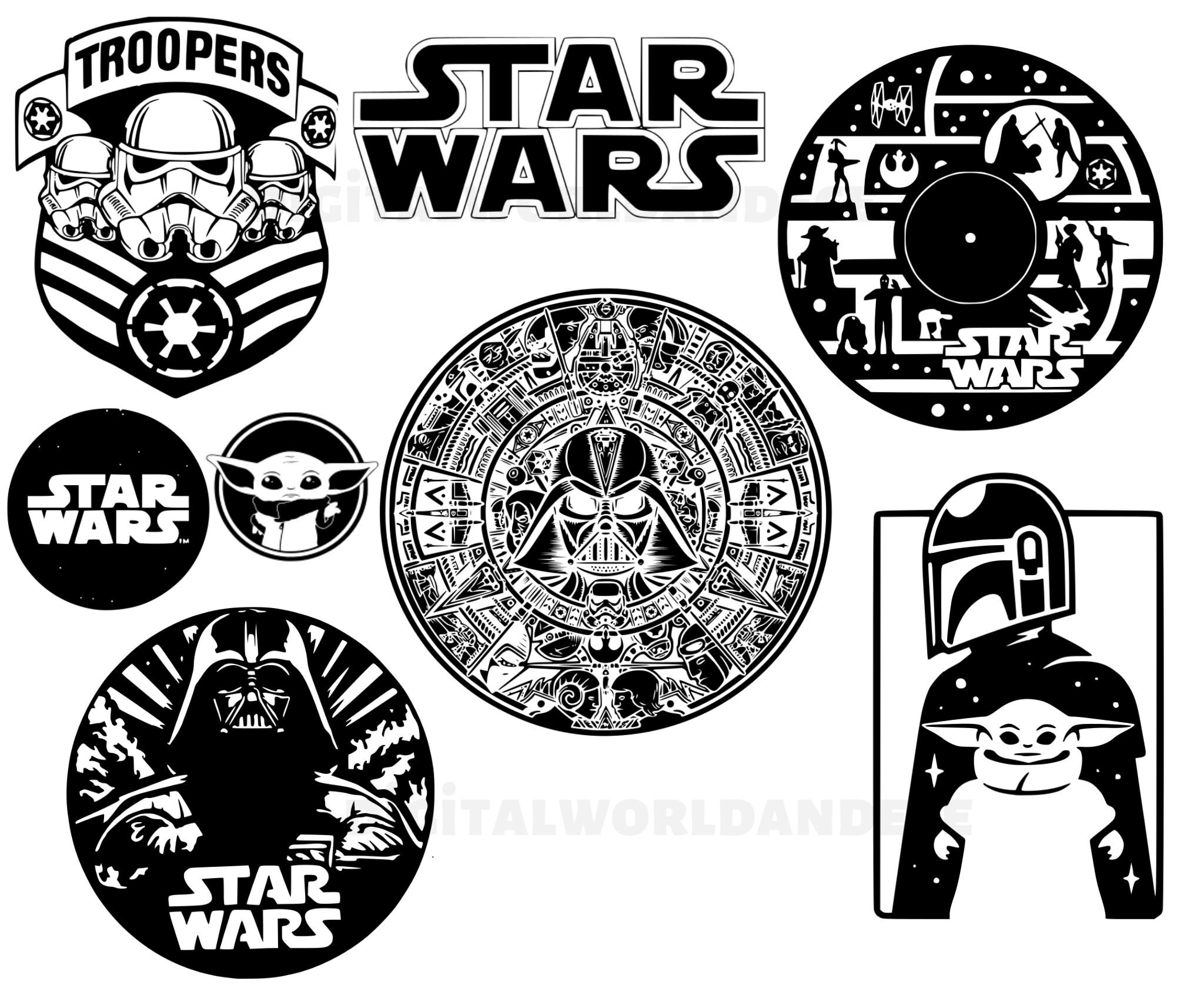 Star Wars Svg Star Wars Logo Svg Baby Yoda Star Wars - Etsy Australia