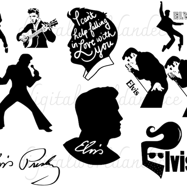 Elvis Presley Svg - Etsy