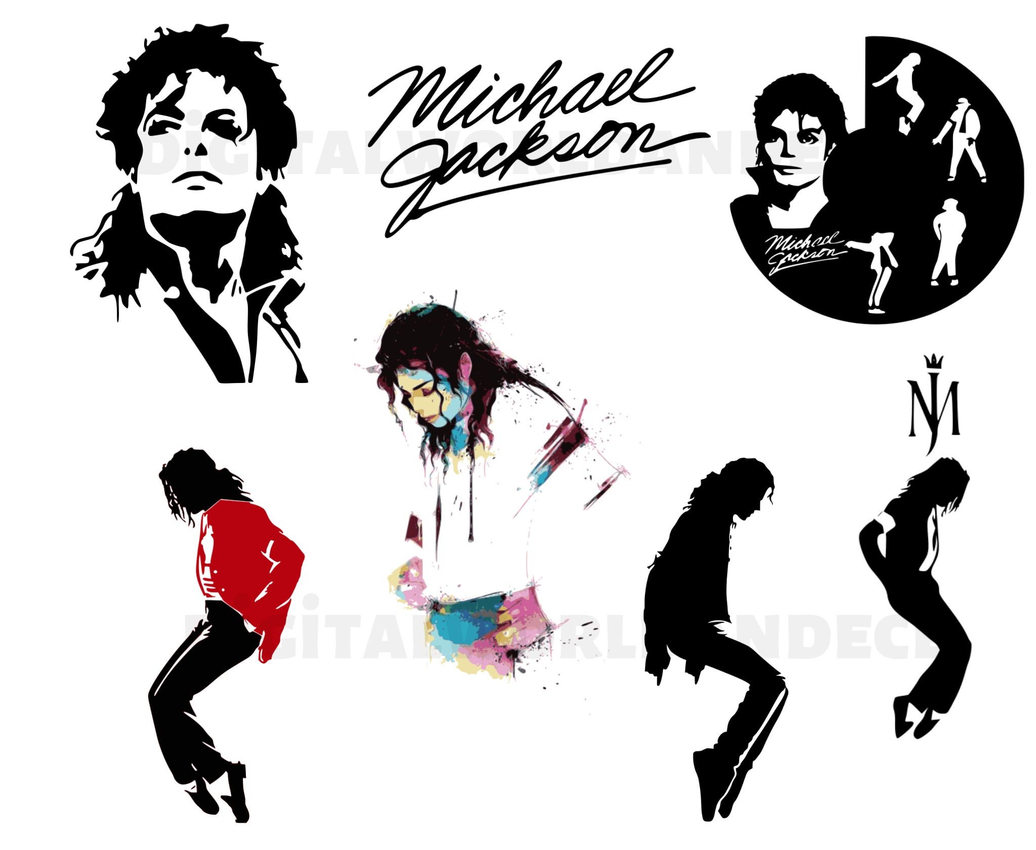 Michael Jackson Svg Bundle Michael Jackson Silhouette - Etsy