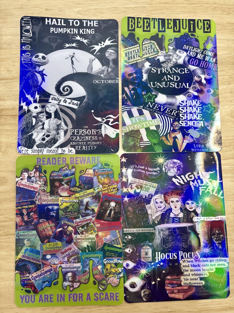 Kindle Inserts | Halloween | Spooky | Horror |movie Theme | Holographic ...