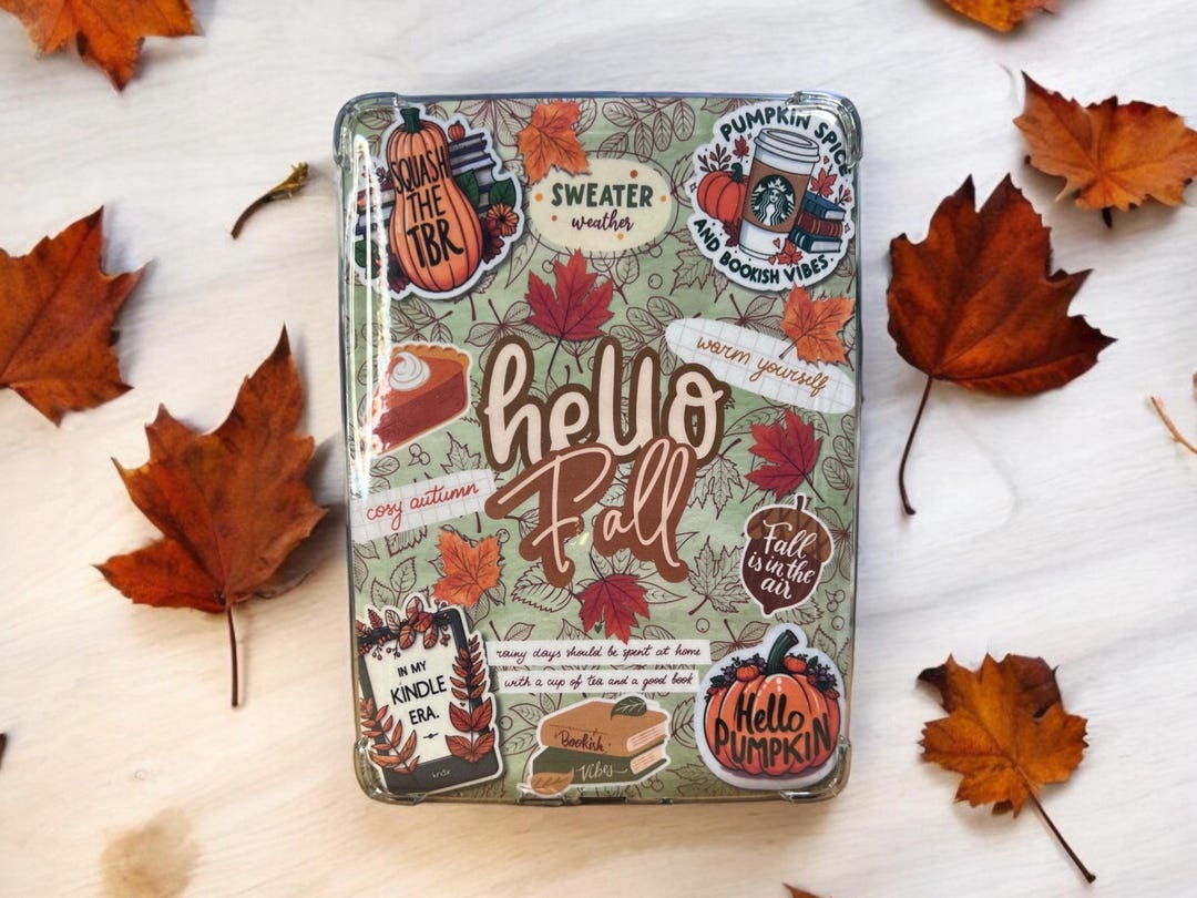 DIGITAL | Hello Fall, Autumn Printable Kindle Clear Case Insert - Etsy