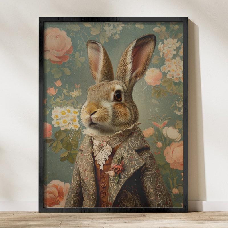 Rabbit Art - Etsy