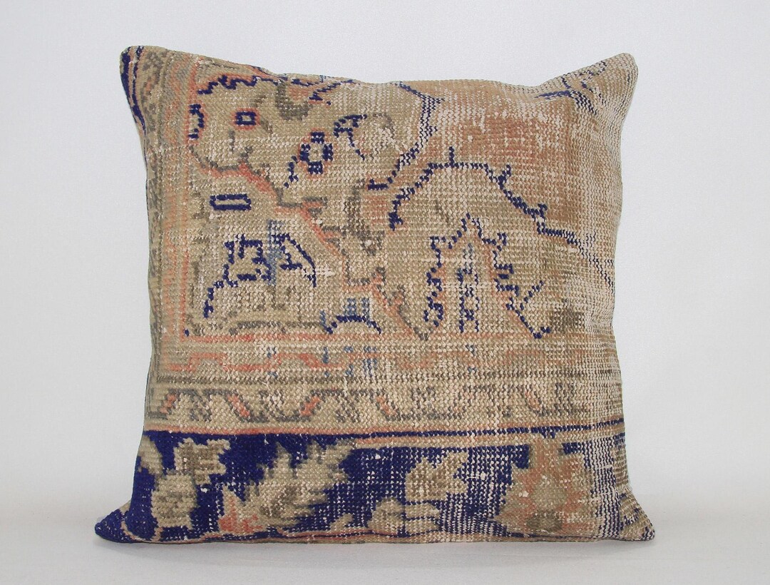 Vintage Kilim Pillow, 24X24 Turkish Kilim Pillow, Decorative Throw ...