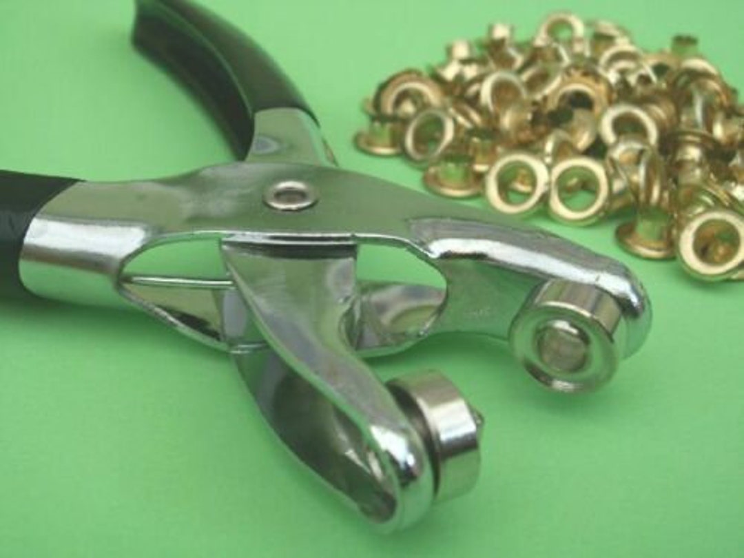 6mm Eyelet Setting Pliers Fitting Tool With 100 Brass Eyelets - Etsy
