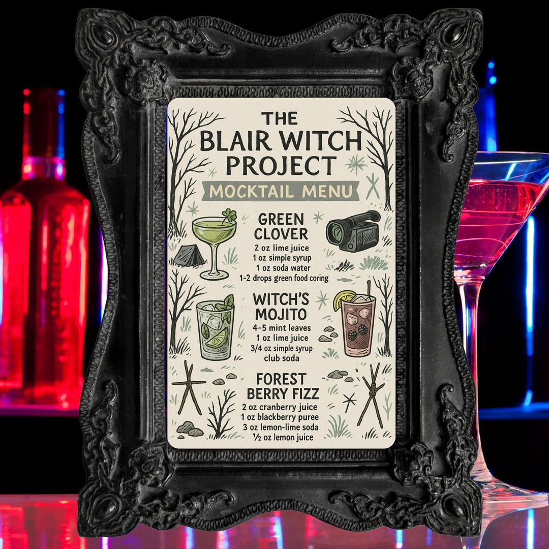 Blair Witch Mocktail Sign: Hand-drawn Horror Party Decor (printable 8 ...