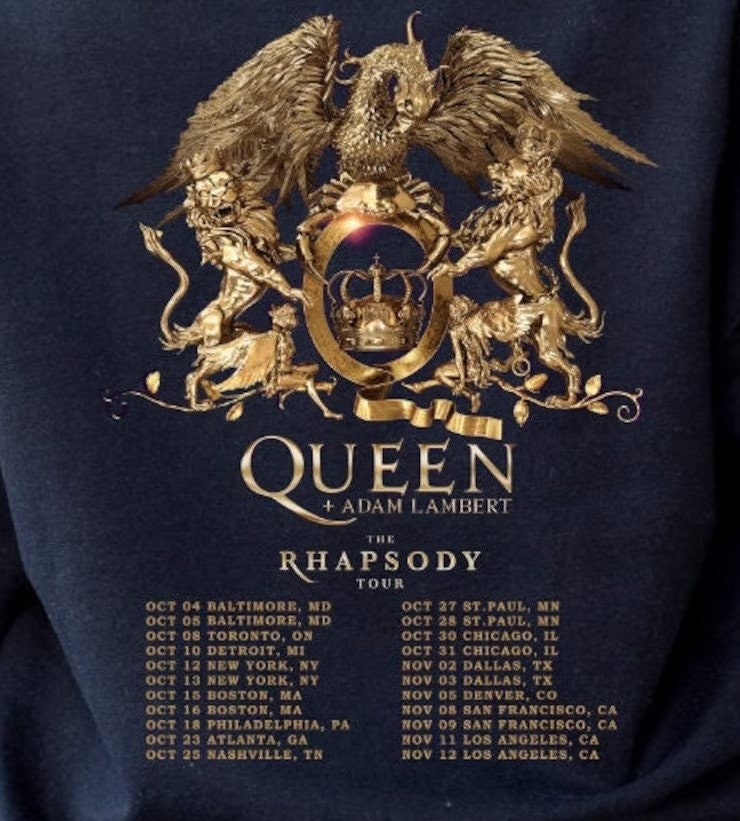 Queen Adam Lambert The Rhapsody Tour 2023 T-Shirt, Adam Lambert Tour ...