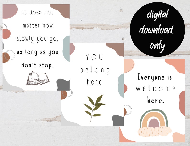 Boho Rainbow Motivational Posters | Posters | Classroom Decor ...