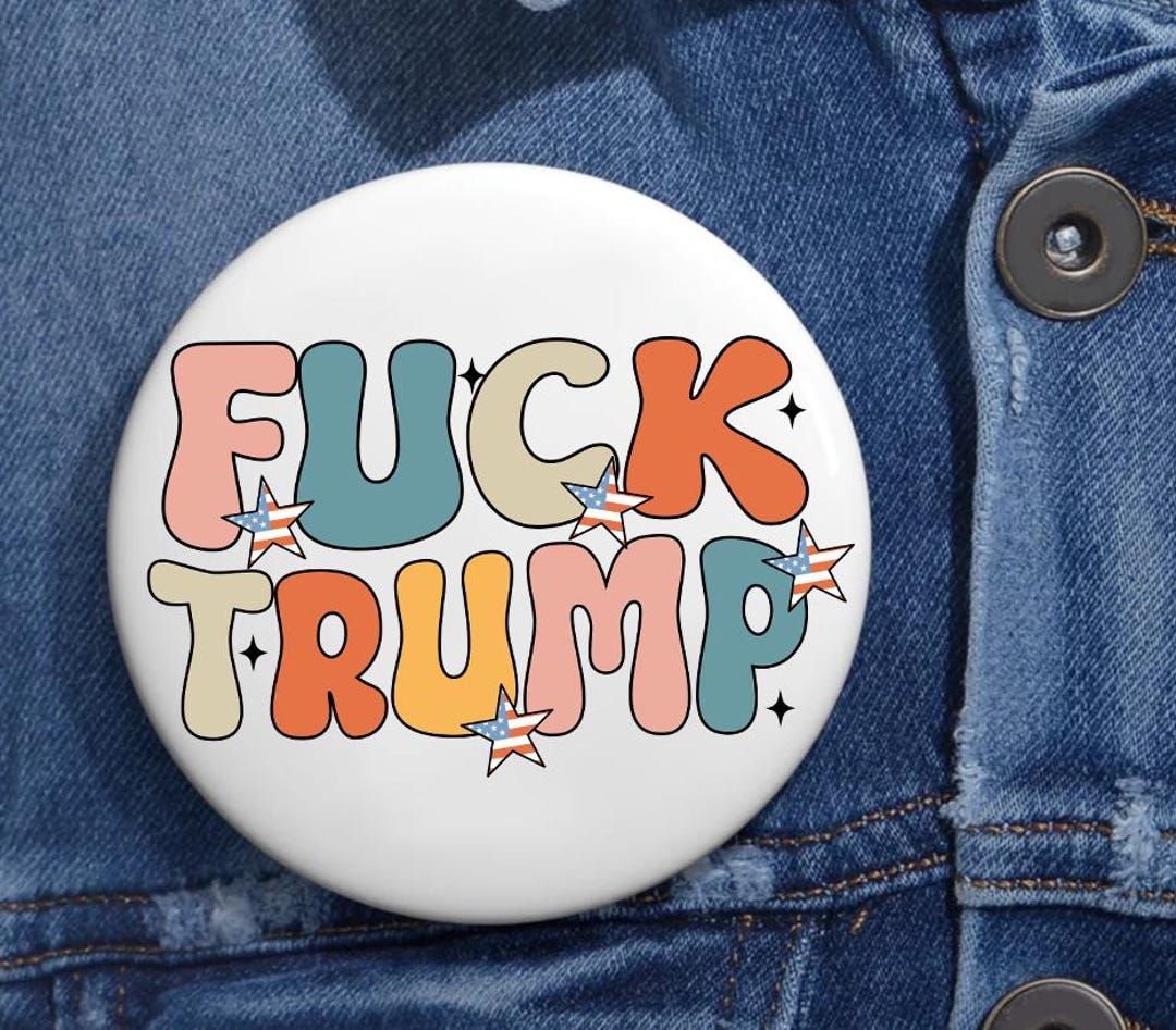 Retro Groovy F*ck Trump Vote for Kamala Pin Buttons in 3 Sizes, 2024 ...