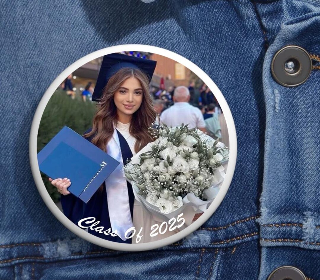 Custom Grad Buttons 2025 Graduation Class of 2025 Congratulation Family ...