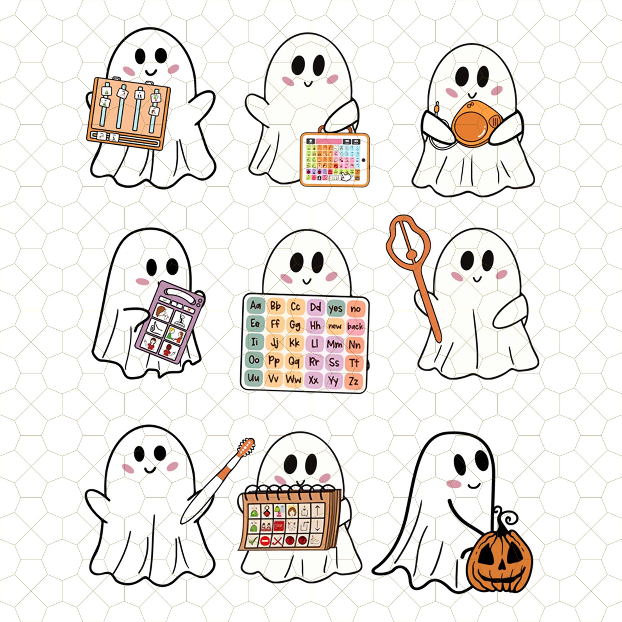 SLP Ghost Halloween Png, Speech Therapy Autumn Png, SLP Ghost Png ...