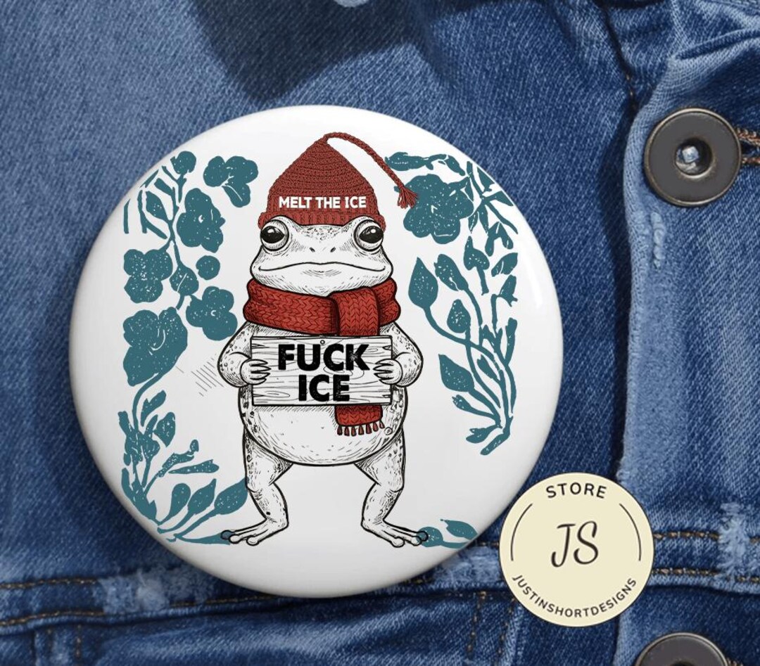 Melt the ICE Frog Resist Pin Buttons in 3 Sizes, Anti-ice Protest ...