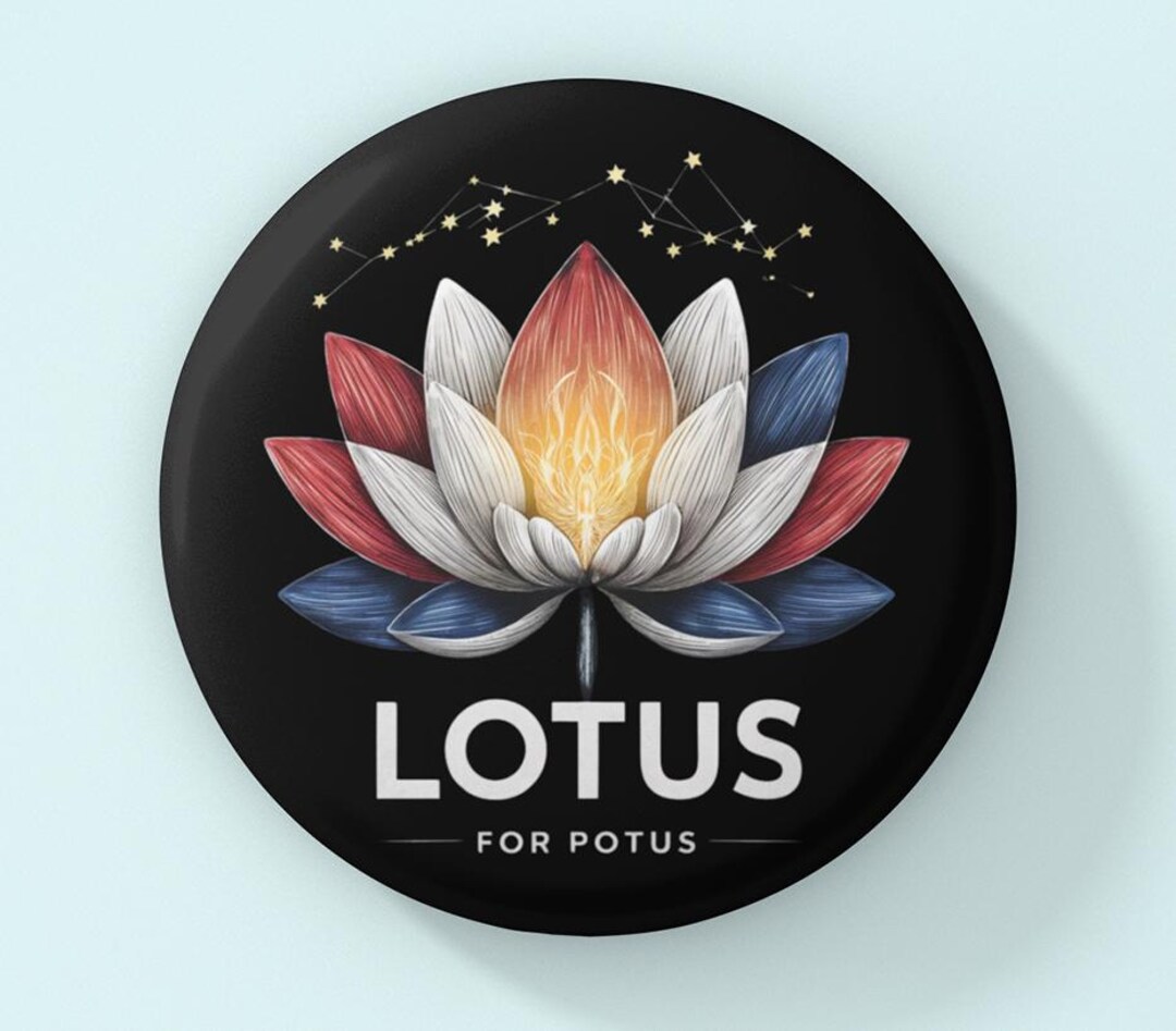 Kamala Harris 2024 Lotus for Potus President Election Pin Button Set ...