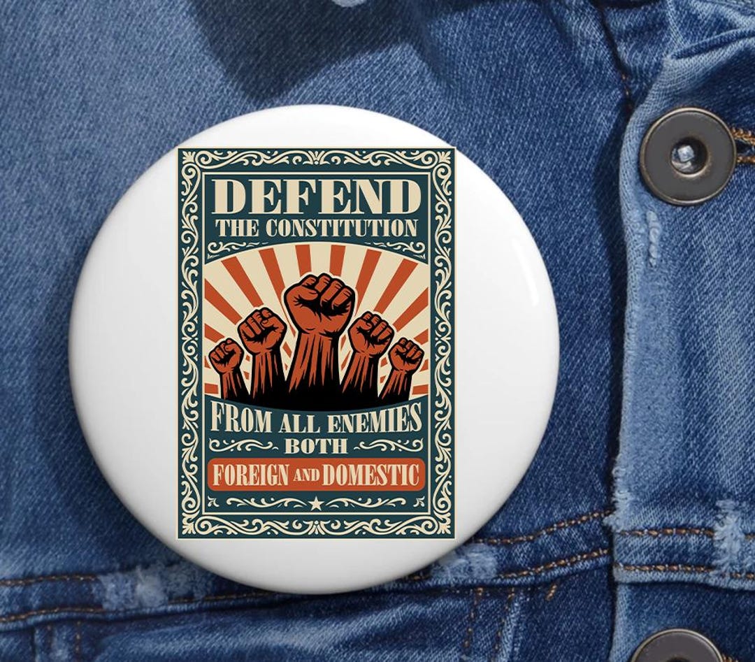 Defend the Constitution Anti Trump Pin Button in 3 Sizes, Protest Pin ...