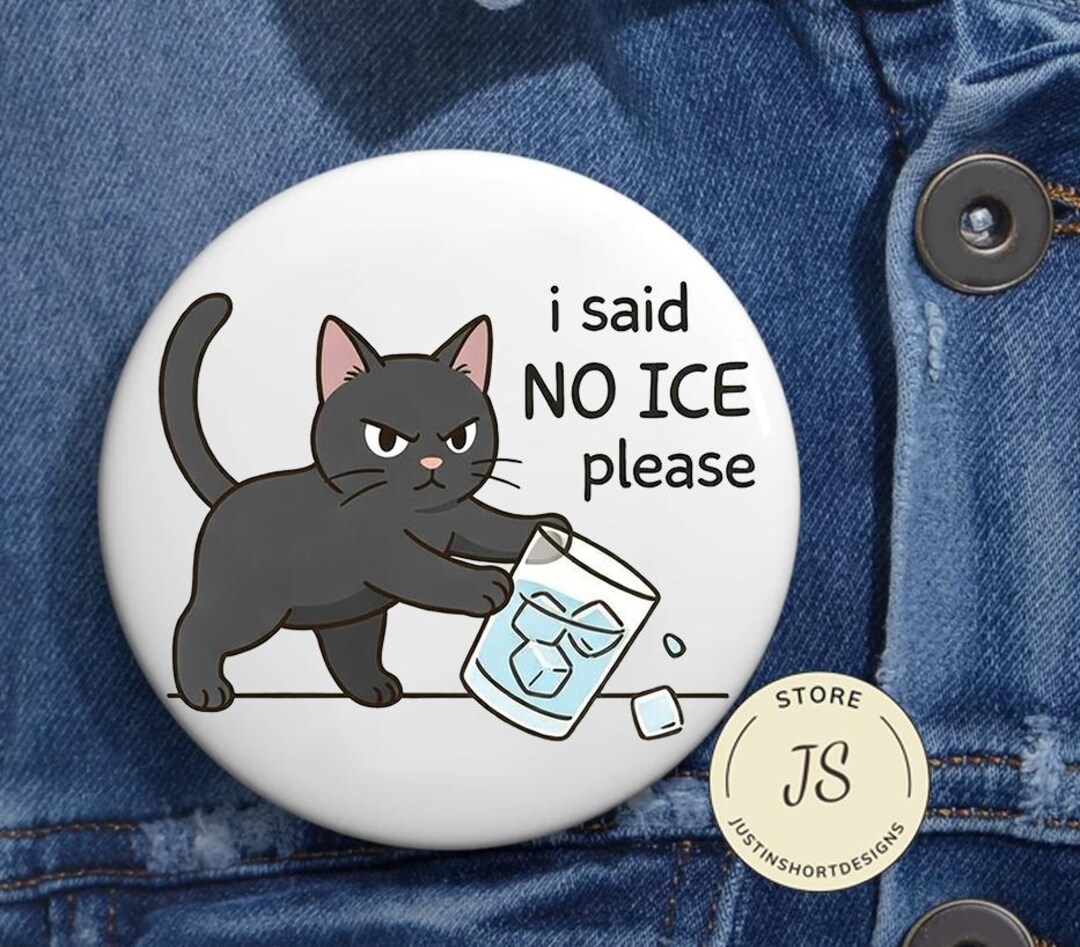 I Said No Ice Please Anti ICE Pin Buttons in 3 Sizes, Funny Political ...