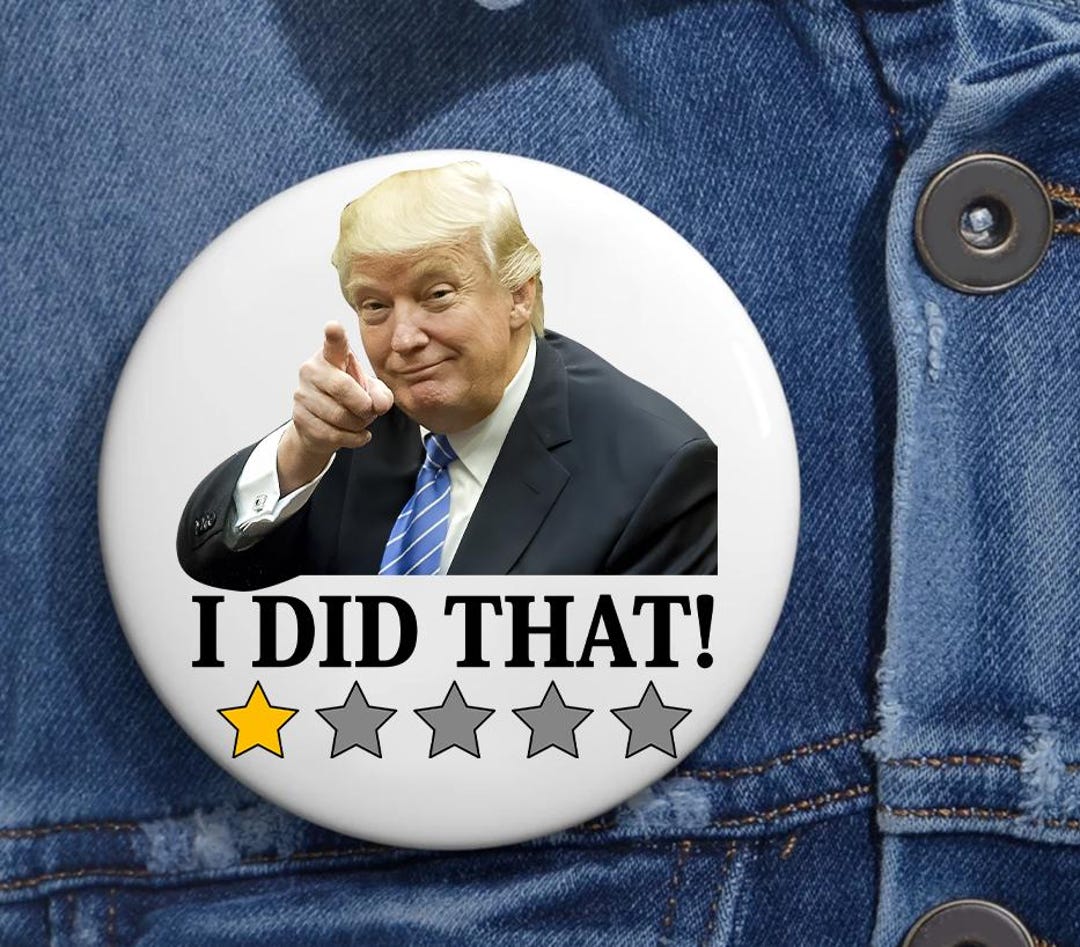 I Did That Funny Anti Trump Pin Buttons in 3 Sizes, Election 2024 Pin ...