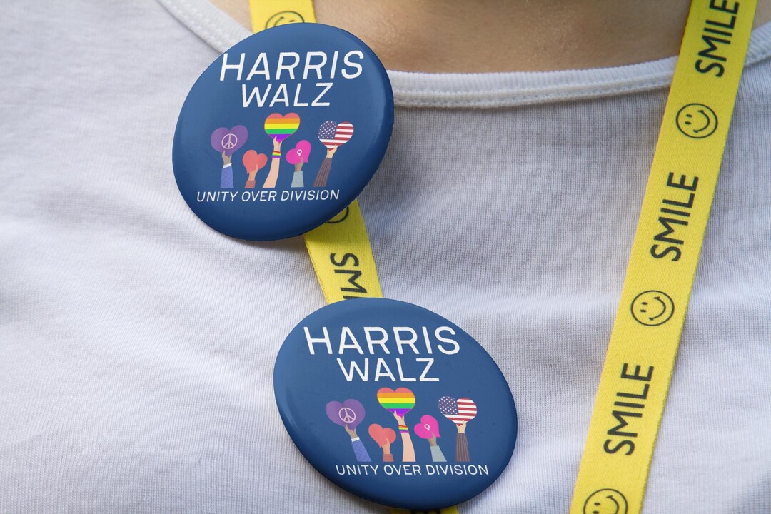 Harris Waltz 2024 Unity Over Division Pin, Election 2024 Pin, Gift for ...