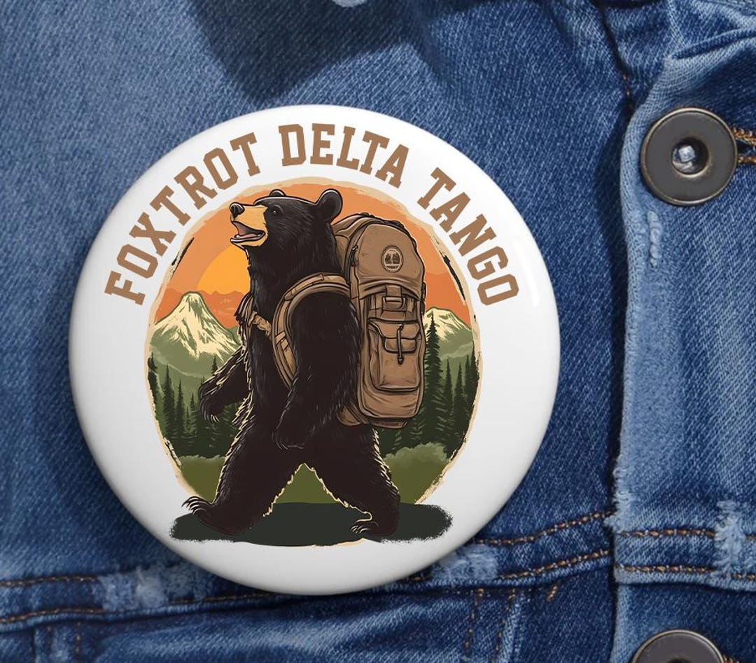 FDT Resist Bear Foxtrot Delta Tango Pin Buttons in 3 Sizes, Subtle FDT ...