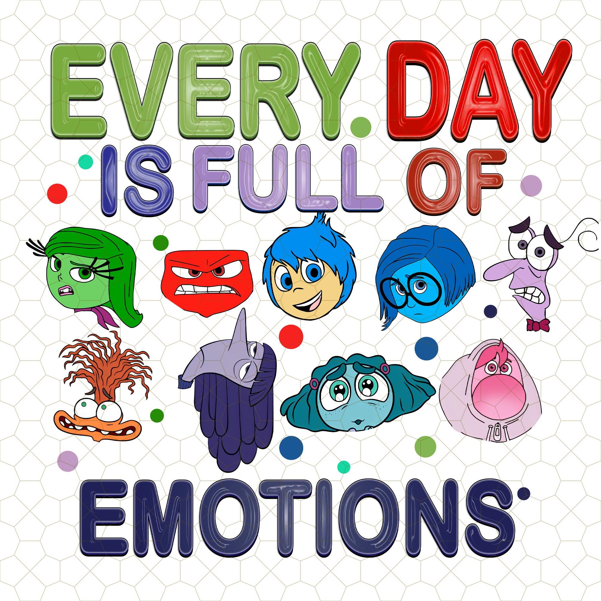 Every Day is Full of Emotions Inside Out Png, Mental Health Png, Inside ...