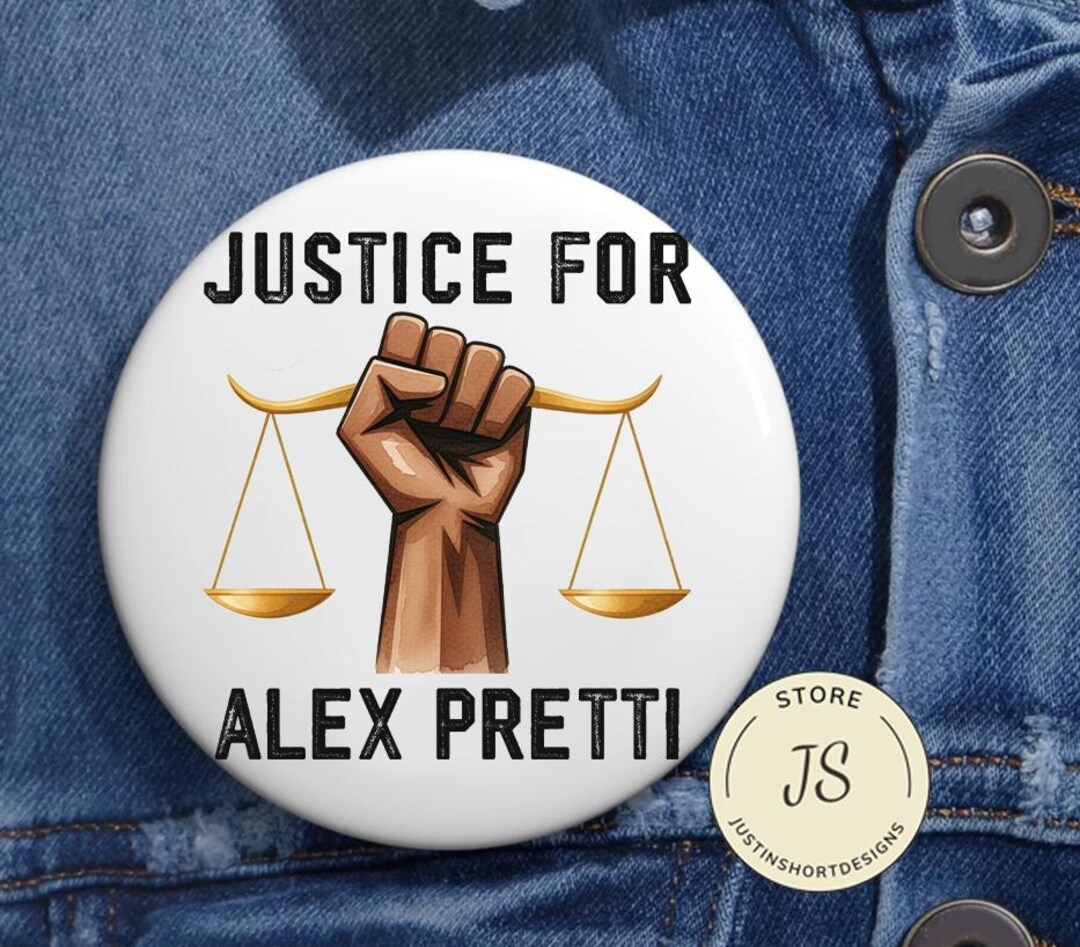 Justice for Alex Pretti Pin, Be Pretti Good Pin Buttons in 3 Sizes ...