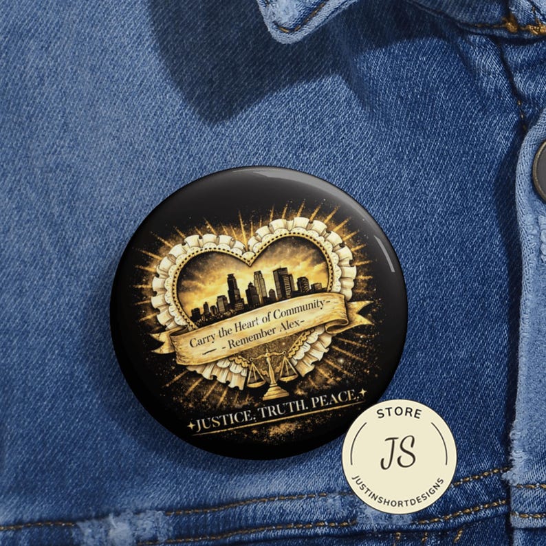 Minneapolis Herz Alex Pretti Pin – Minnesota Protest Kunst, MN Love ...