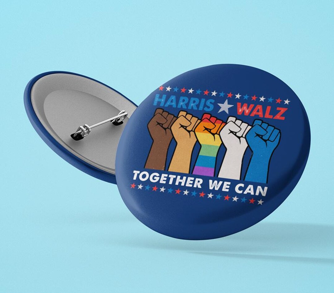 Harris Waltz 2024 Together We Can Buttons in 3 Sizes, Tim Walz Shirt ...