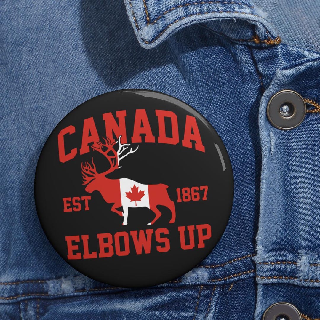 Canada Elbows up Pin Buttons in 3 Sizes, Stop Trump Tariffs,subtle Anti ...