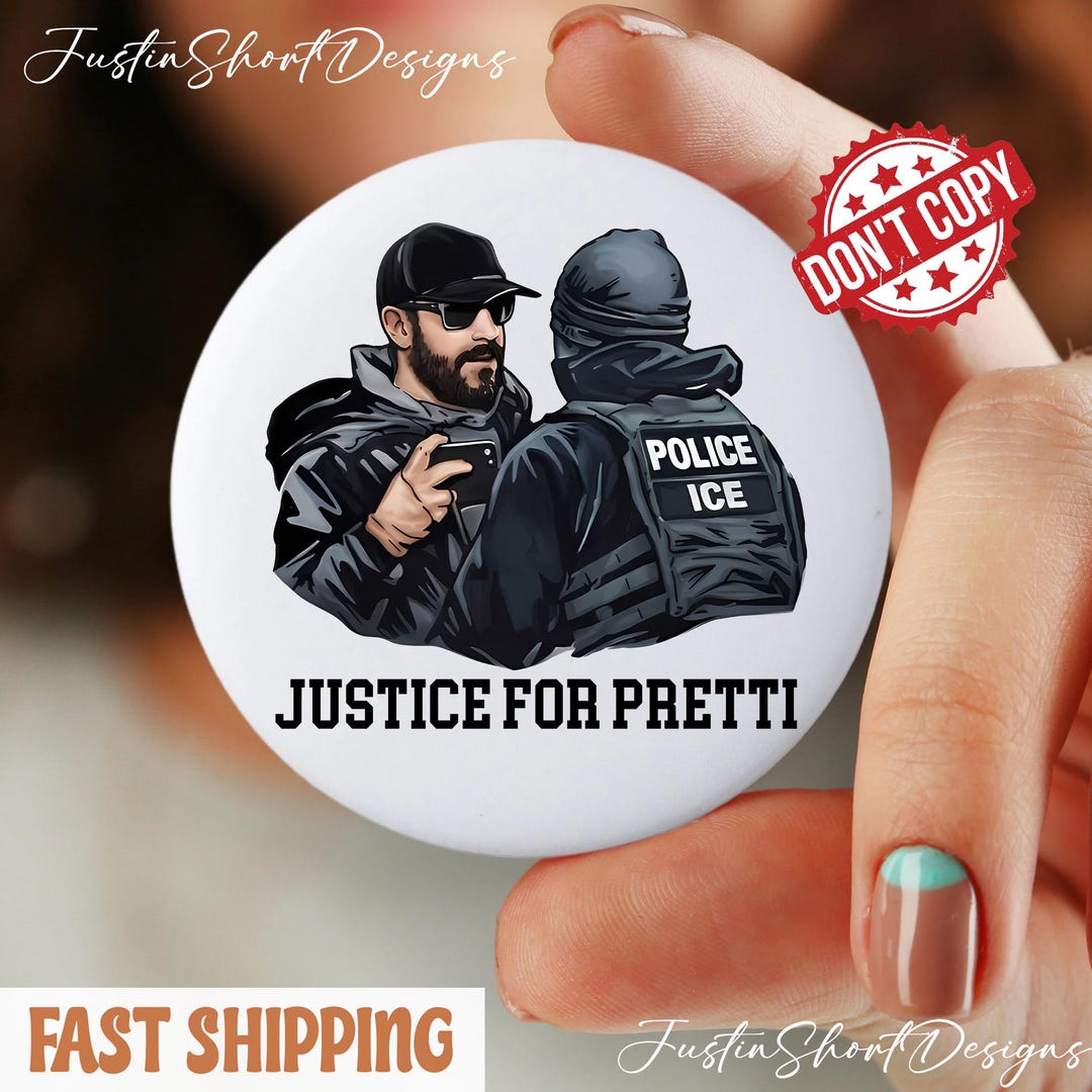 Justice for Alex Pretti Pin, Be Pretti Good Pin Buttons in 3 Sizes ...