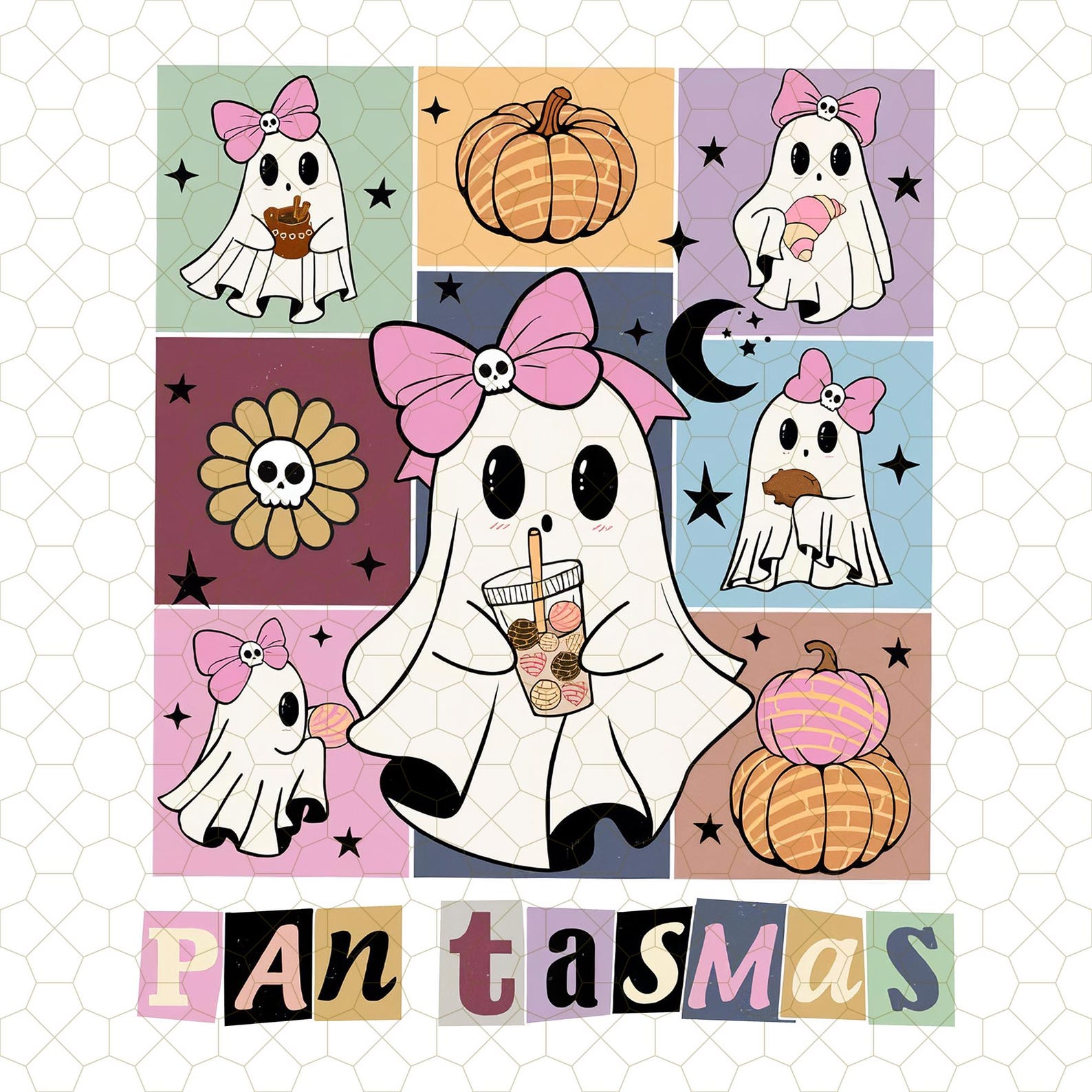 Pan Tasmas Cute Spooky Halloween Png, Pantasmas Ghost Png, Mexican ...