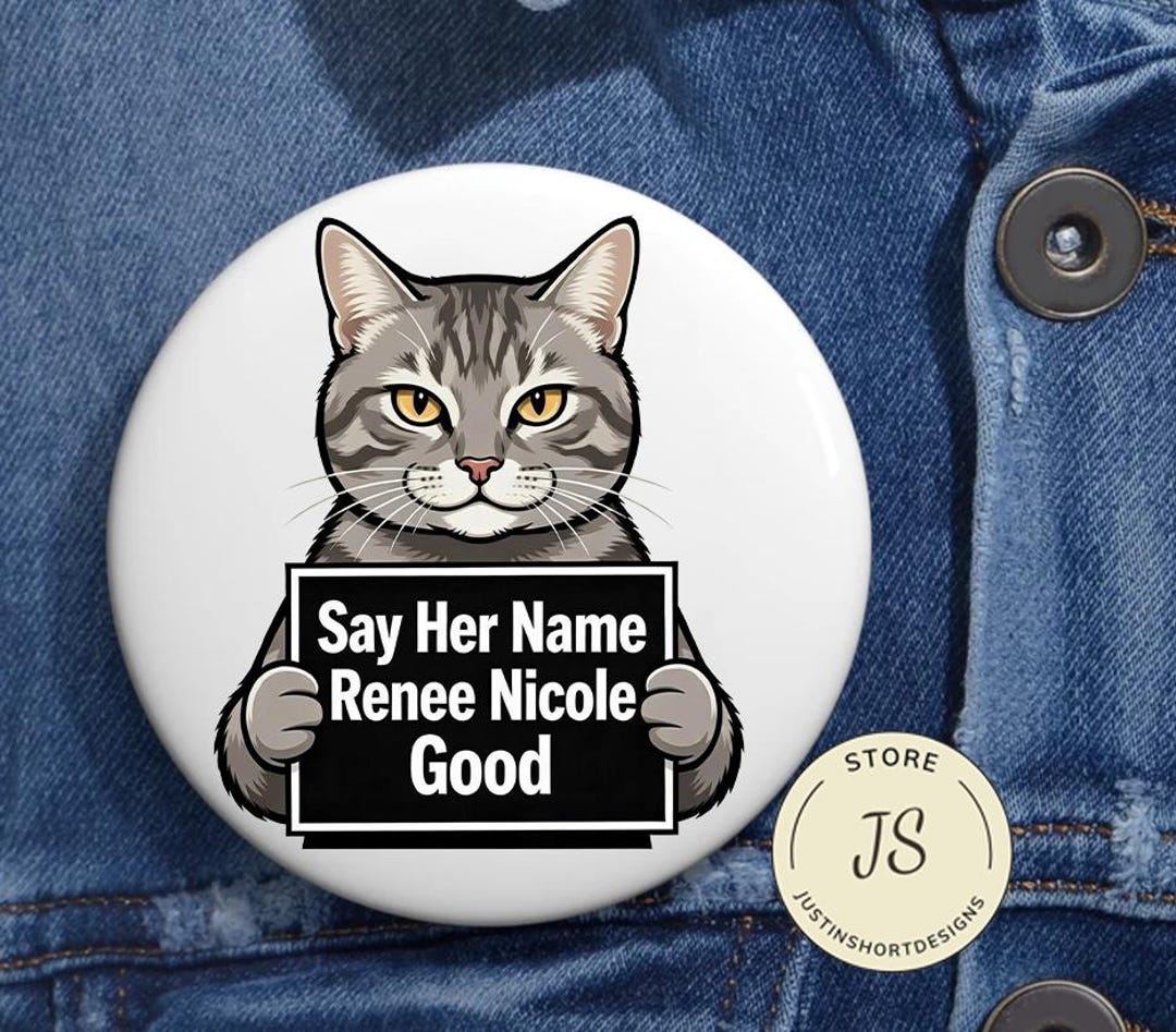 Say Her Name Renee Nicole Good Pin Buttons in 3 Sizes, Abolish ICE ...