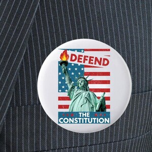 Defend the Constitution Pin Button in 3 Sizes, Protest Pin, Fight ...