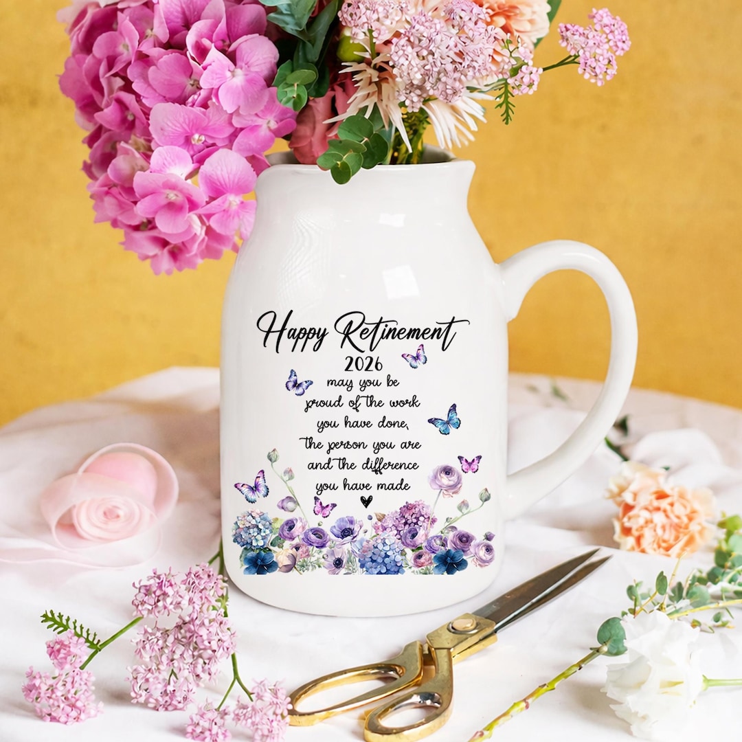 Retirement Flower Vase, Unique Retirement Gifts,appreciation Gift,thank ...