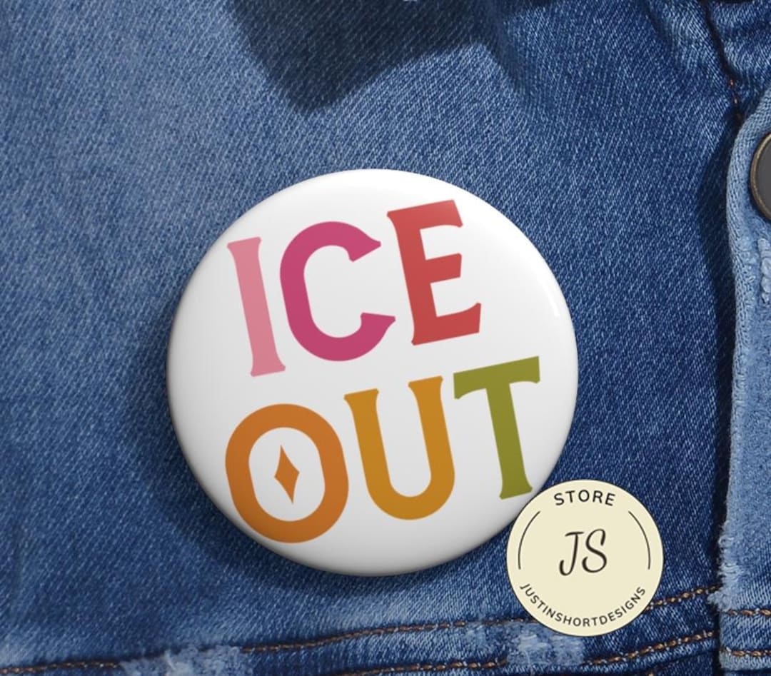 Ice Out Pin Buttons in 3 Sizes, Be Good Pin, USA People Support Pin ...