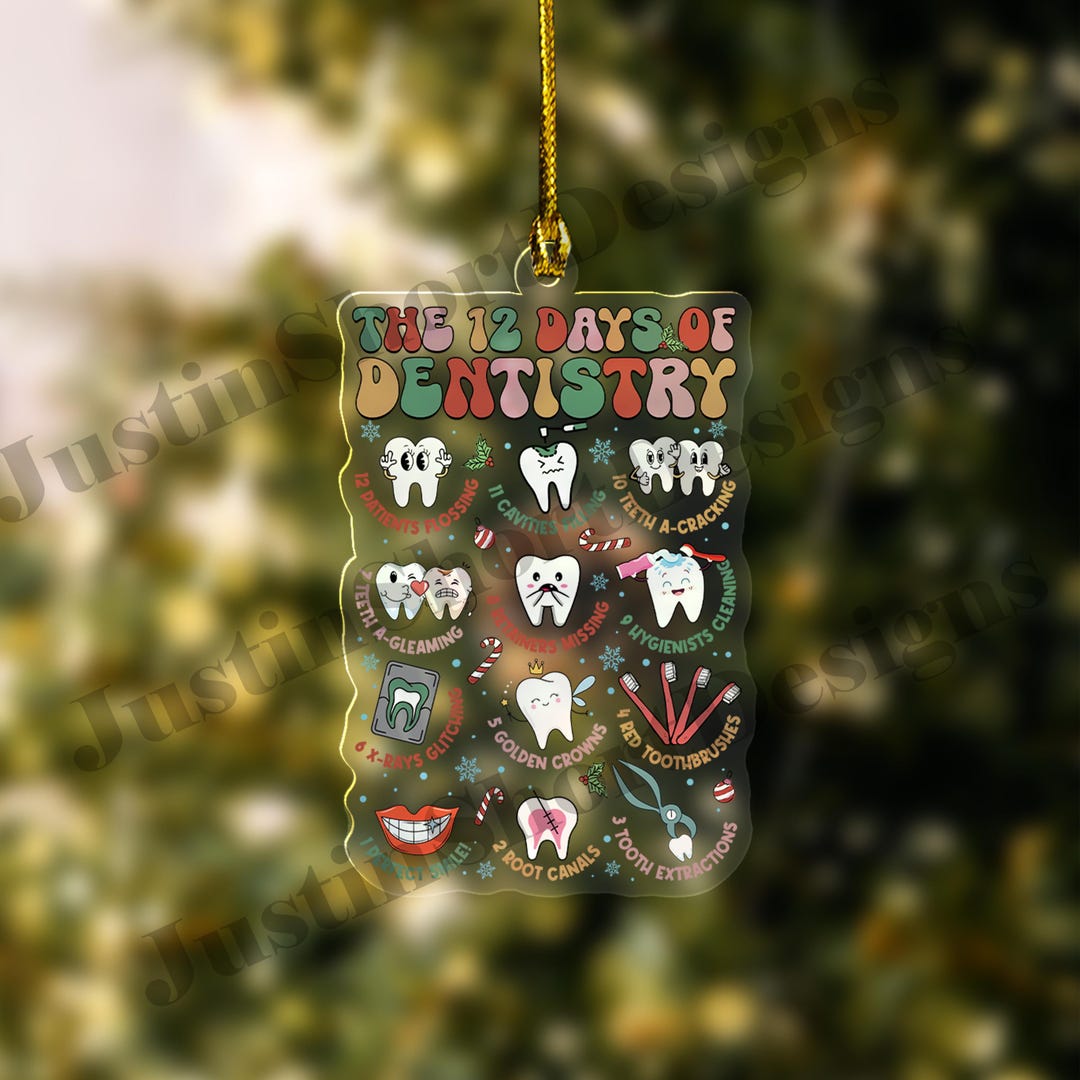 The 12 Days of Dentistry Christmas Ornament, Santa’s Favorite Dentist ...