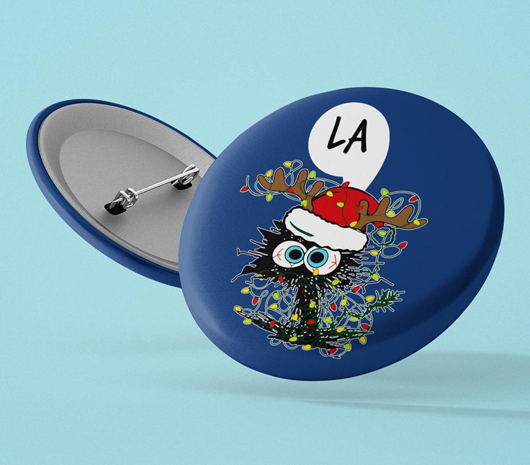 Christmas Cat Kamala Harris Buttons in 3 Sizes, Harris 24 Ugly ...