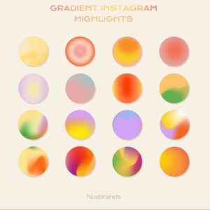 16 Gradient Instagram Icons Bright Colorful Stories - Etsy