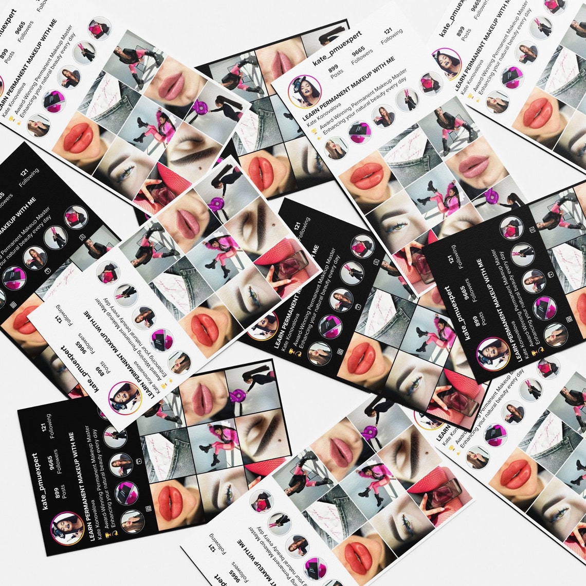 Instagram Business Card, IG Business Card Template, QR Business Card ...