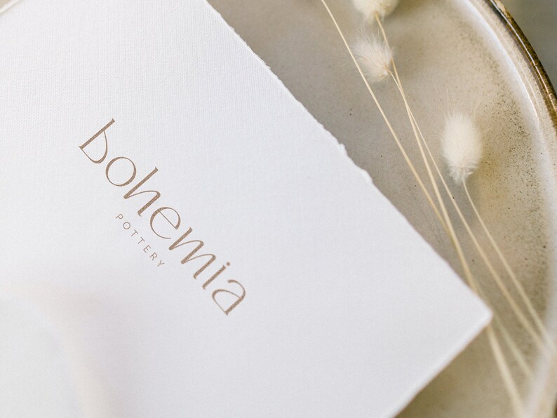 Minimal Modern Typography Logo, Elegant Neutral Color Logo Branding ...