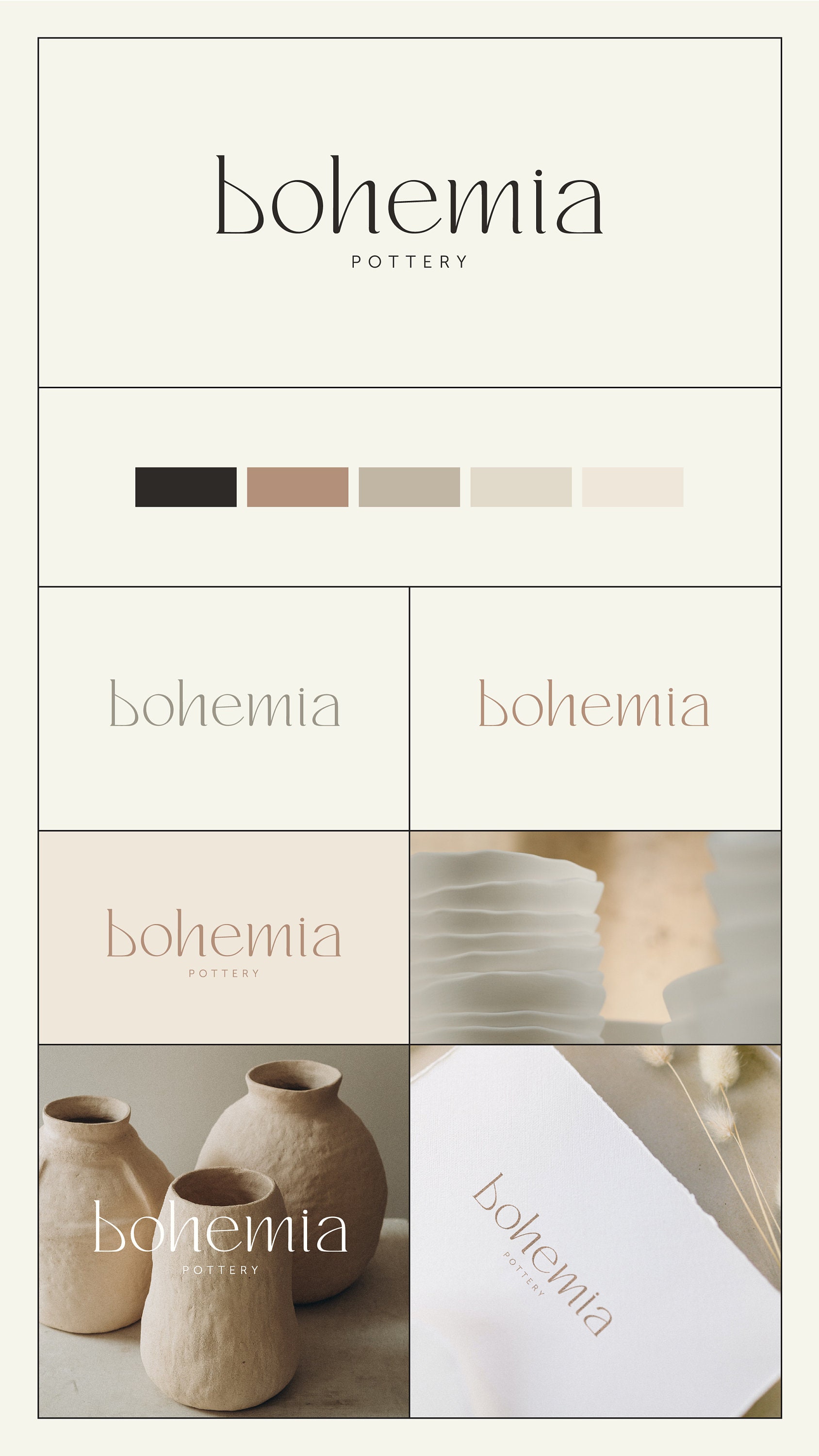 Minimal Modern Typography Logo, Elegant Neutral Color Logo Branding ...