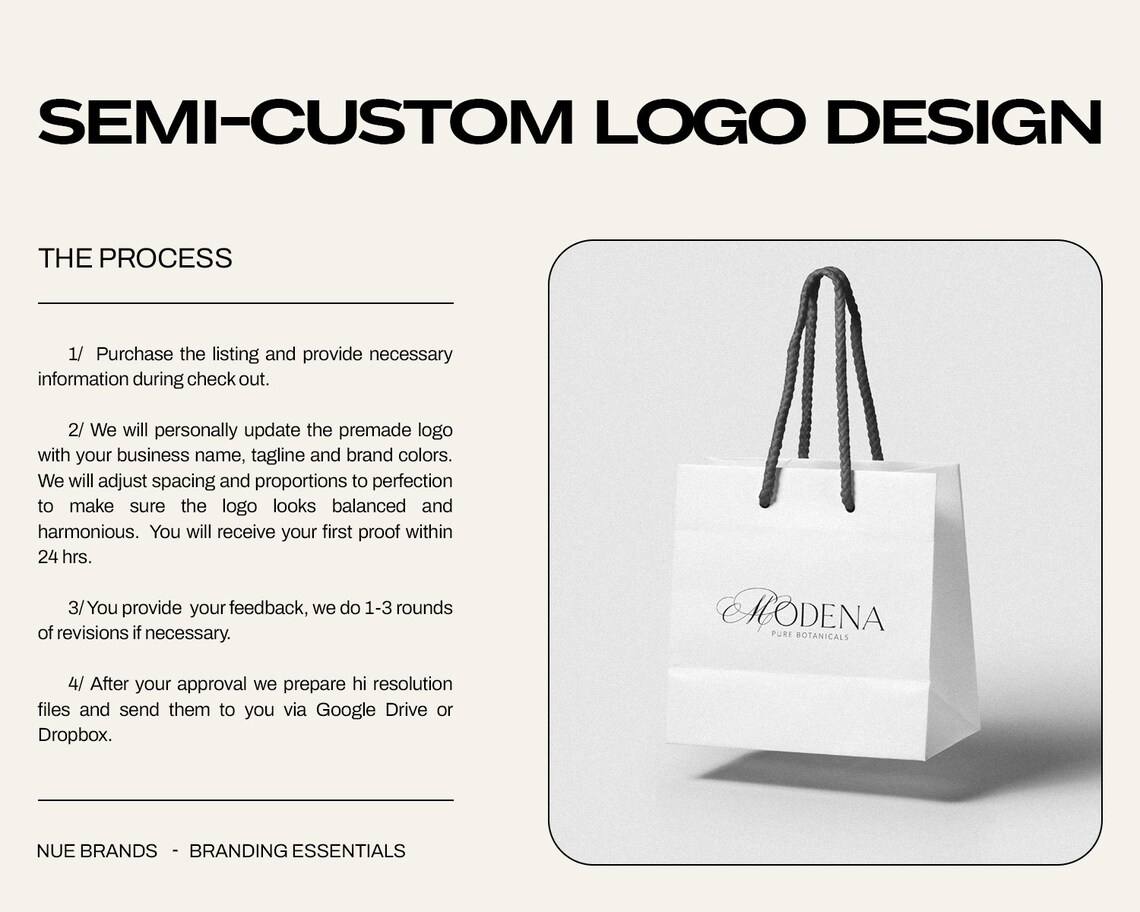 Modern Text Logo Design, Premium Elegant Branding Kit Feminine ...