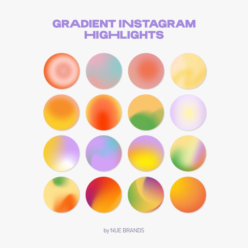 16 Gradient Instagram Icons, Bright Colorful Stories Highlights ...
