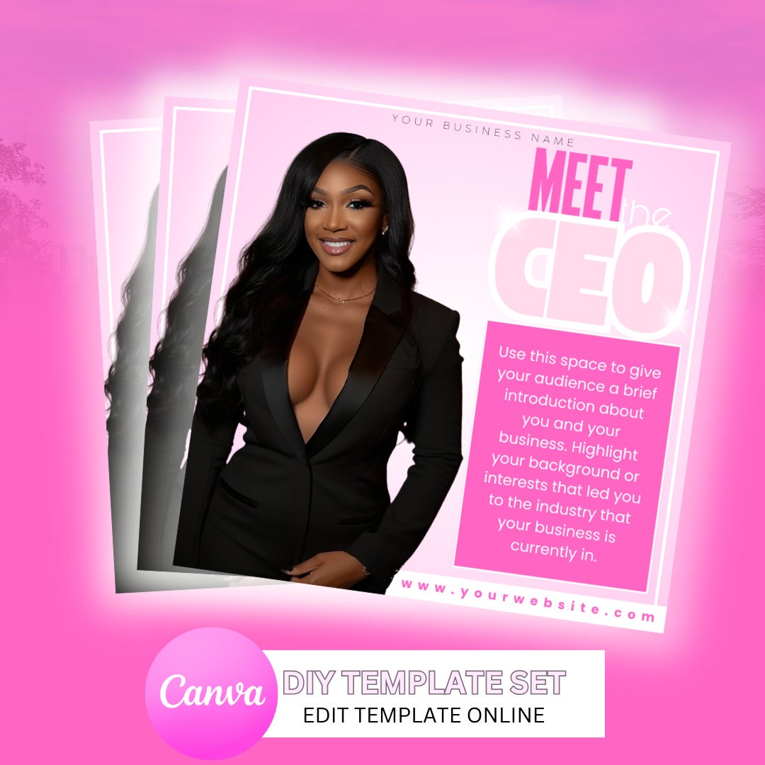Meet the Owner Flyer, Meet the Ceo Editable Flyer, Instagram Post Flyer, DIY Meet the Owner ...