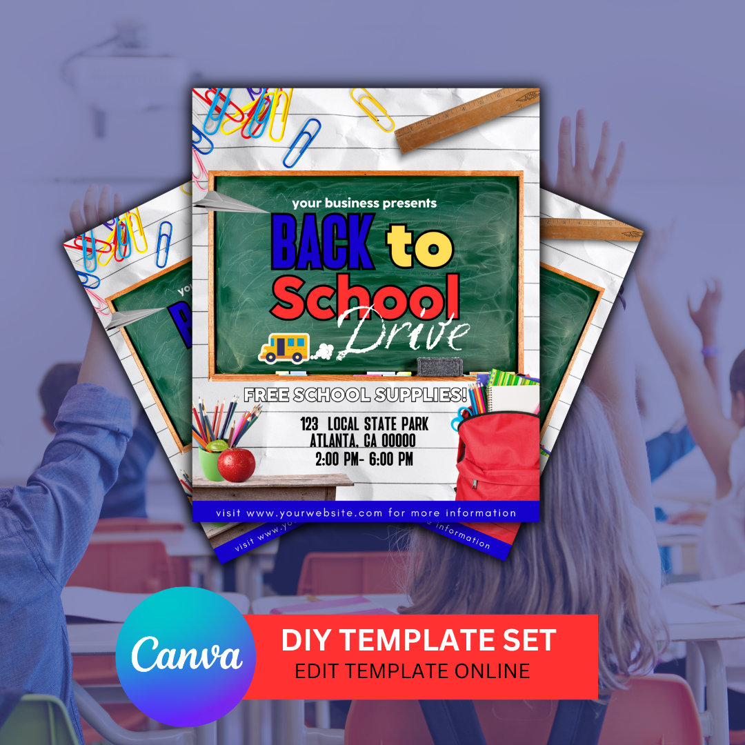 Back to School Supply Drive Flyer | Back to School Supply Drive ...