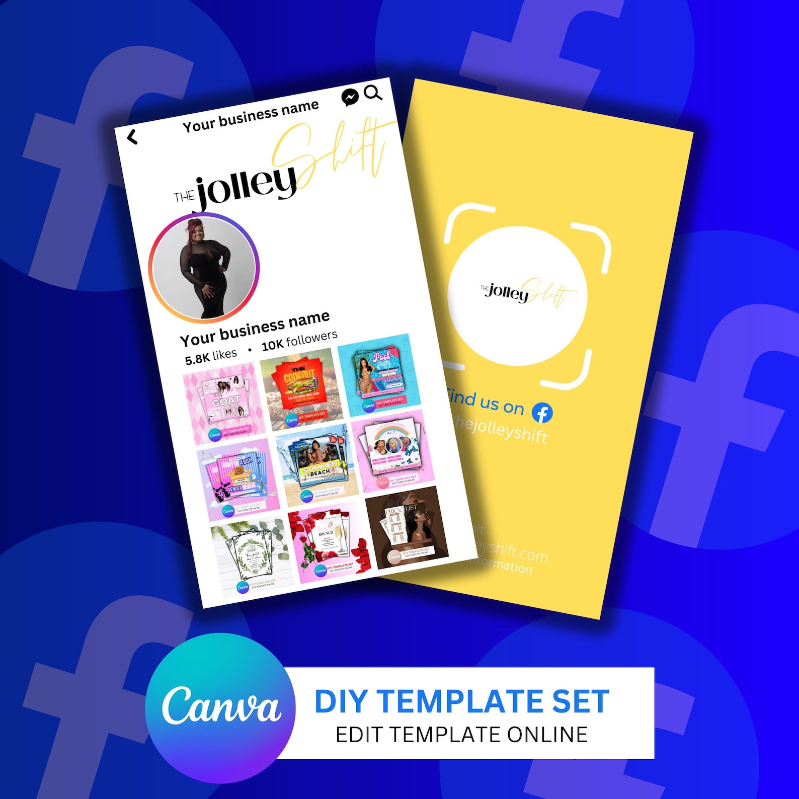 Facebook Business Card | FB Business Card | Social Media Business Card ...