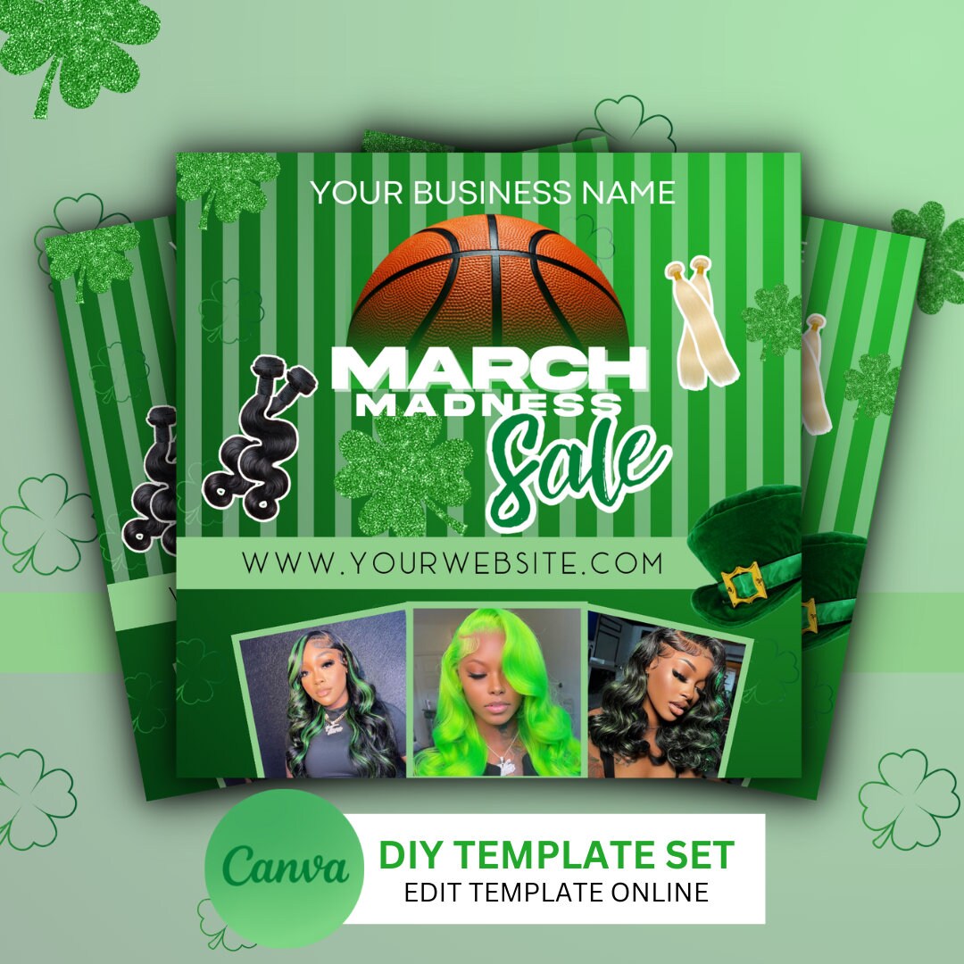 March Madness Flyer, DIY Flyer Template Design, March Giveaway Flyer ...