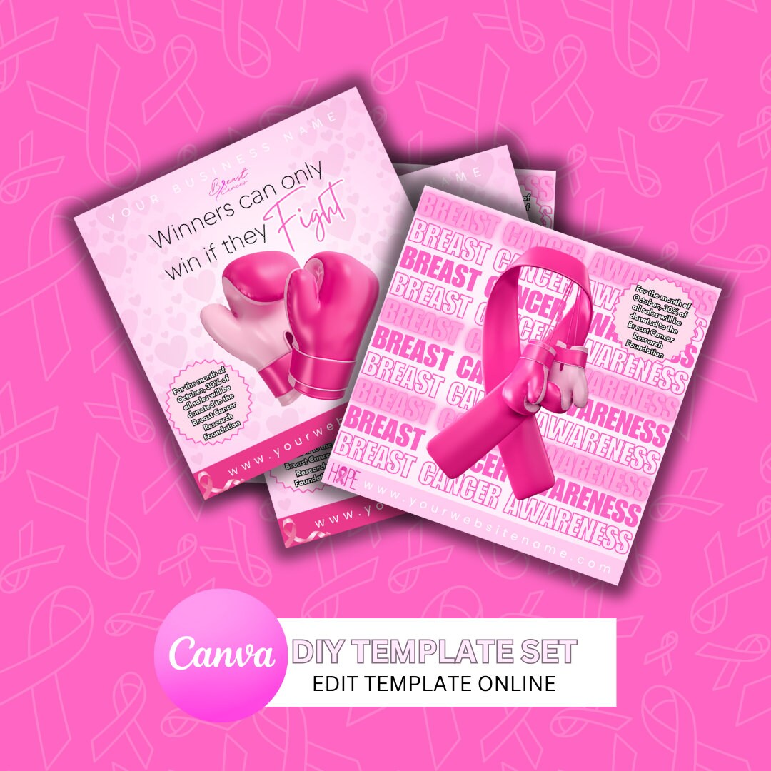 Editable Flyer Template | Breast Cancer Awareness Flyer | Breast Cancer ...