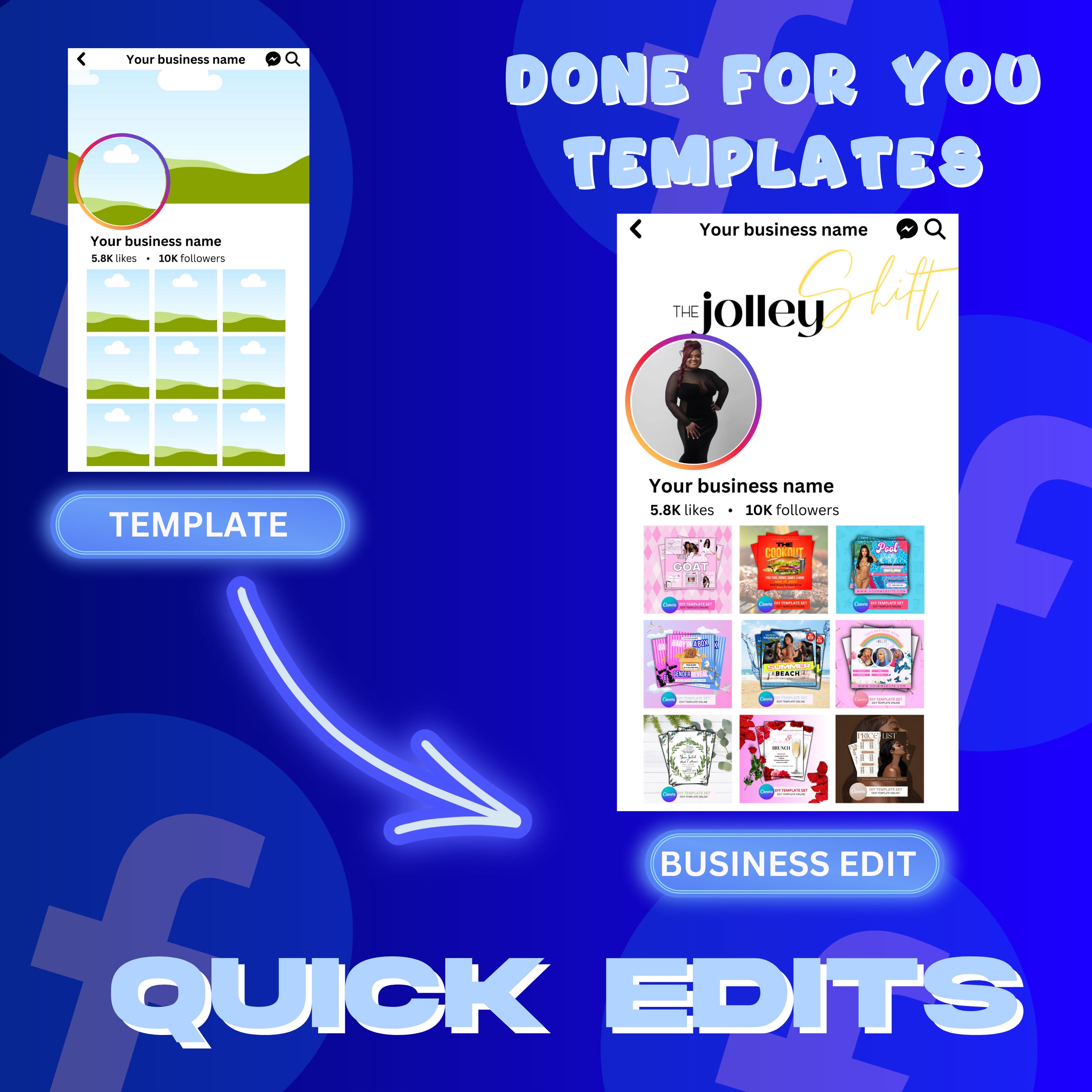 Facebook Business Card | FB Business Card | Social Media Business Card ...