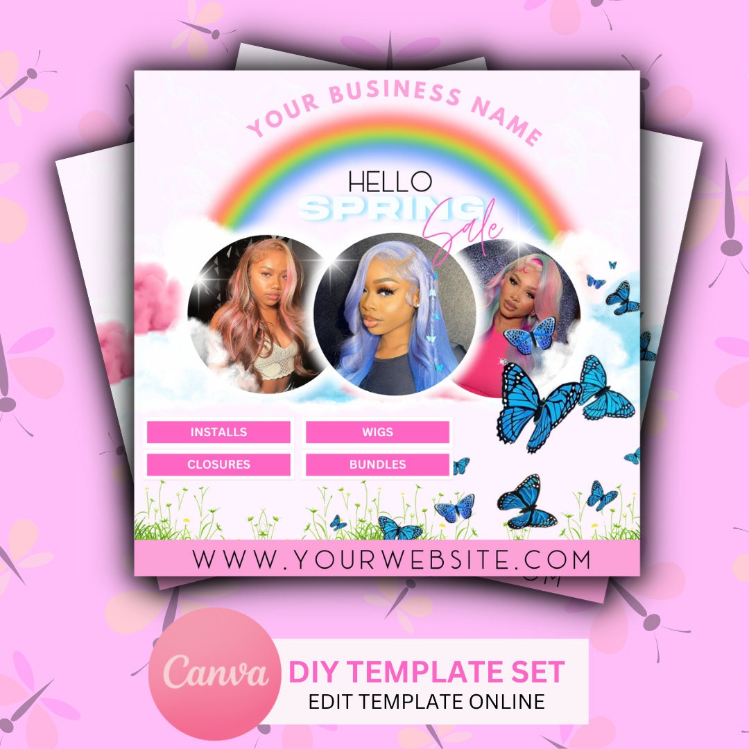 Social Media Spring Flyer, Spring Flyer, Instagram Flyer, Spring Sale ...