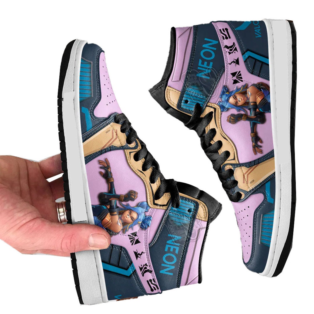 Neon Jd1s Valorant Agent Sneakers Custom Shoes Game Valorant - Etsy