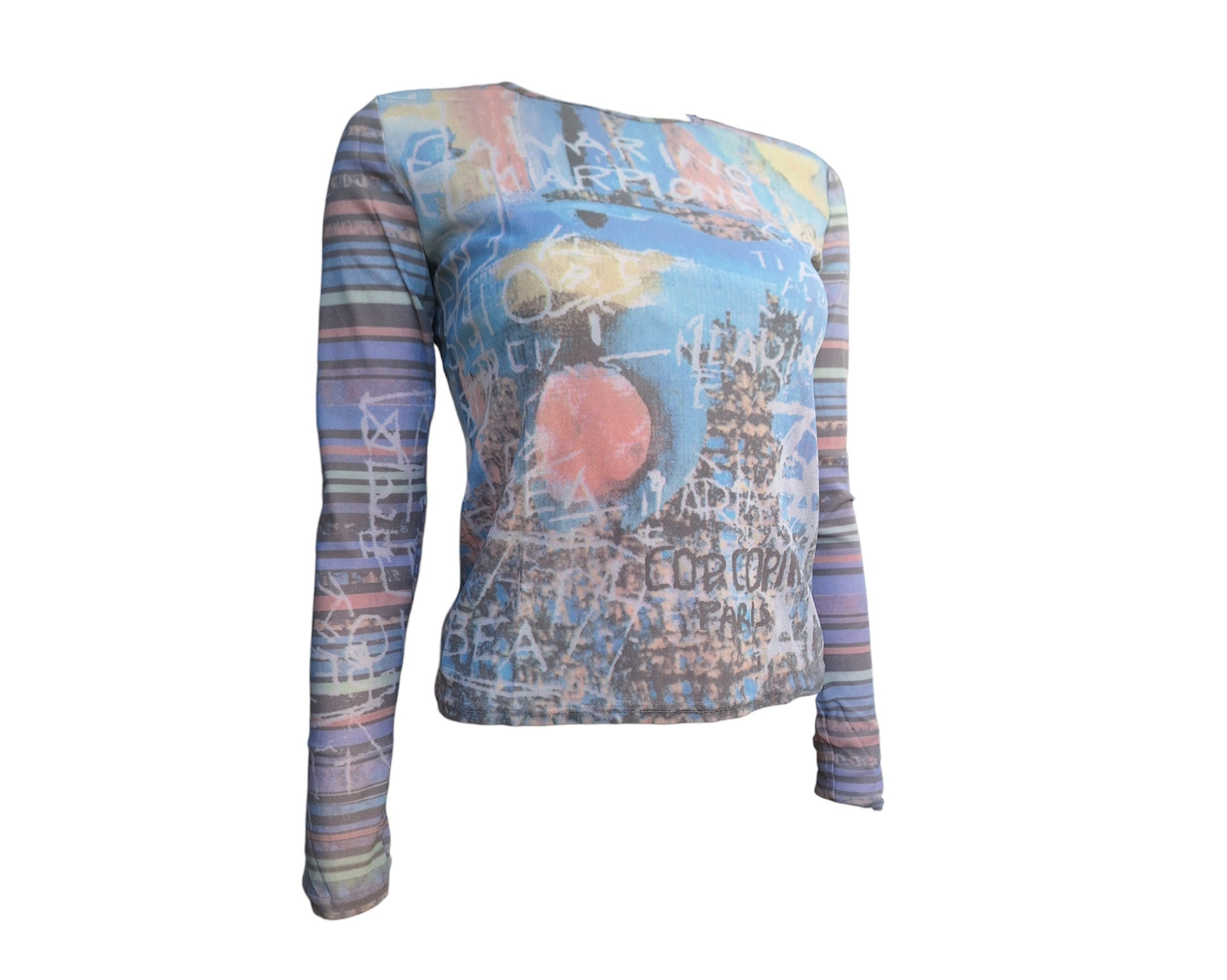 Cop Copine Y2k Graffiti Mesh Top in Size M - Etsy