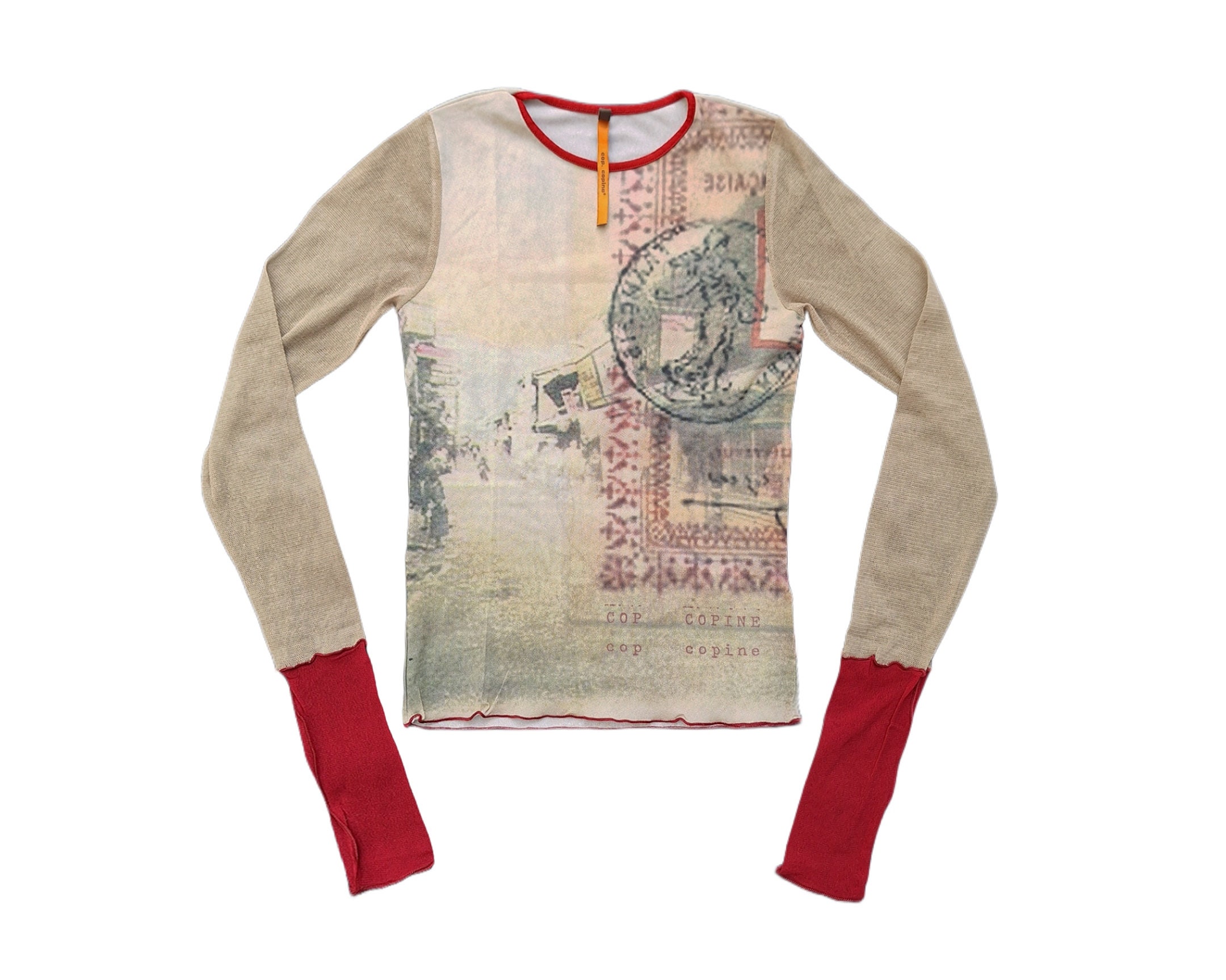 Cop Copine 'timbra' Y2k Mesh Top in Size 2/M - Etsy